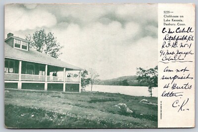 Danbury Connecticut UDB Postcard Clubhouse Lake Kenosia | eBay