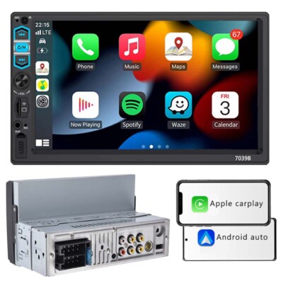 7 Inch Single 1Din Car Stereo Bluetooth Radio CarPlay Mirrorlink For ...