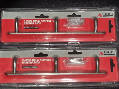 LOT OF 2 PINNACLE HARDWARE 3 HOOK MULTI PURPOSE HANGING RACKS | eBay