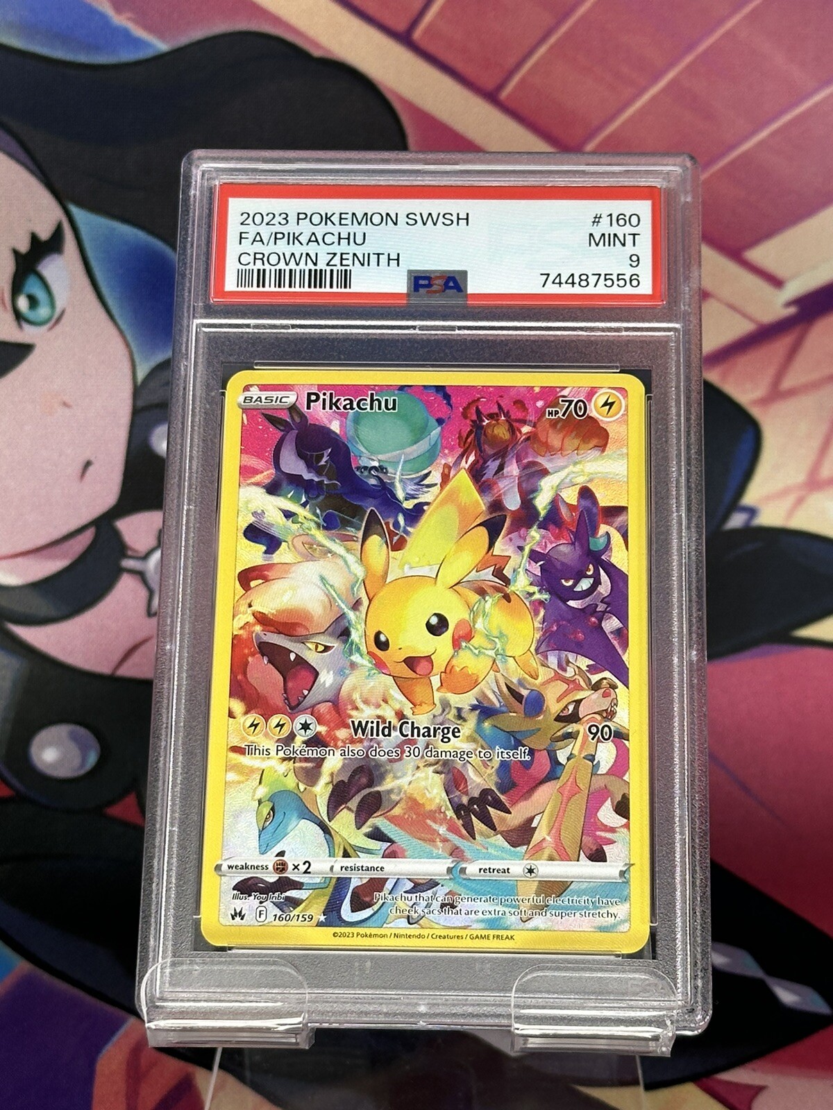 💕 Pikachu Crown Zenith 160/159 Holo Secret Rare Pokémon TCG PSA MINT 9 ...