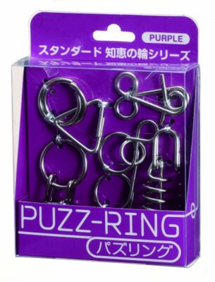 Hanayama PUZZ-RING Wire puzzles Ring set "purple" Disentanglement ...