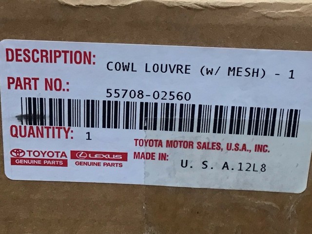 TOYOTA 5570802560 Genuine OEM Cowl Grille for sale online | eBay