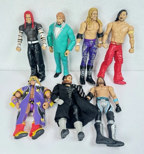 WWE Wrestling Action Figures Lot Of 7 Mattel Elite & Basic Ultimate ...