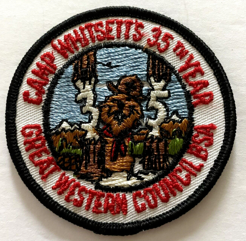 Vtg Camp Whitsett's 35th Year Boy Scout Patch Great Western Council BSA ...