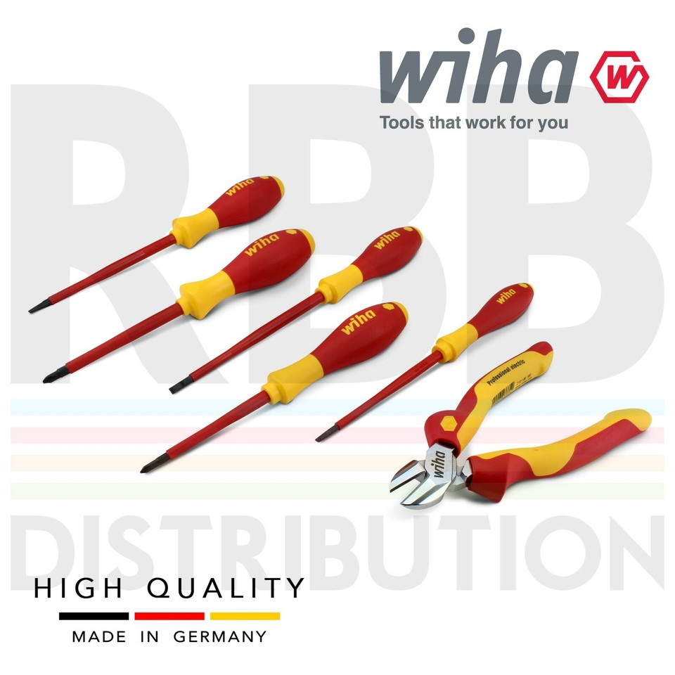 Wiha 33969 Screwdriver Cutter Phillips Slotted 6pcs Pouch 1000v VDE ...