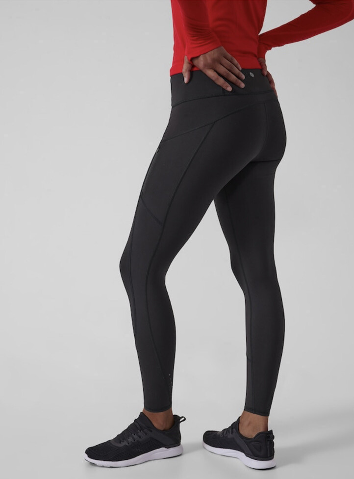 NWOT Athleta Rainier Tight Plush Supersonic XXS Basalt Violet Purple ...