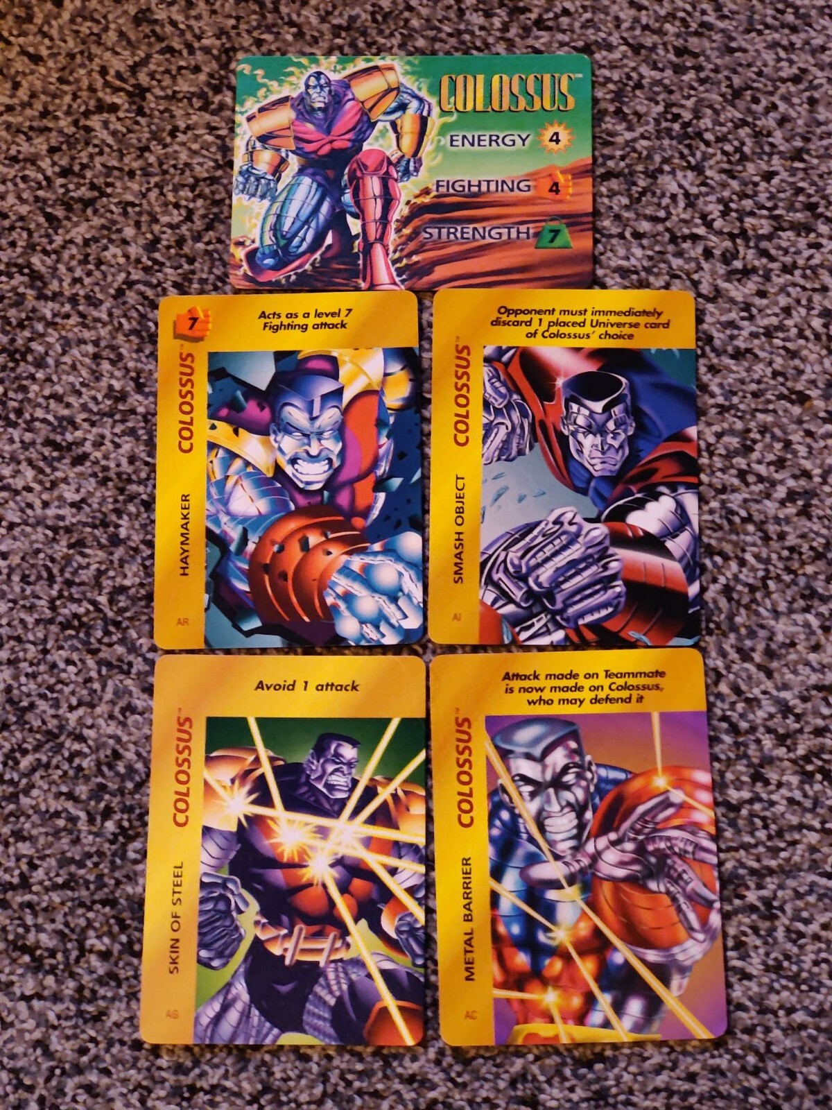 FLEER MARVEL POWER SURGE OVERPOWER - COLOSSUS GAMING CARD LOT OF 5 | eBay
