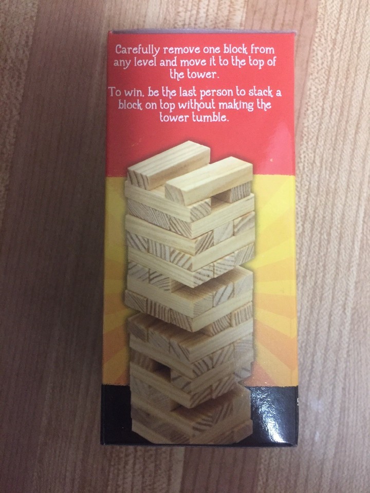 Mini Tumbling Tower Game - Wooden Mini CLASSIC GAME, OR GREAT BUILDING ...