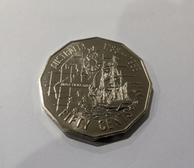 1988 Australia 50c Cent Coin - Royal Mint Special Edition Mintage Coin ...