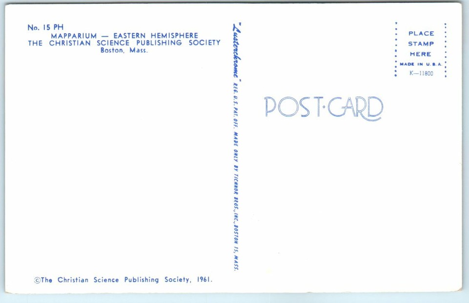 Mapparium - Eastern Hemisphere - The Christian Science Publishing ...