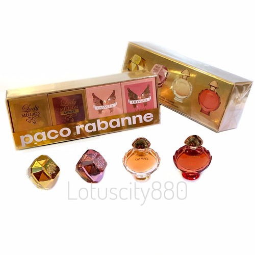 Paco Rabanne 4 x Eau De Parfum Set Women’s Perfume...Splash Small ...
