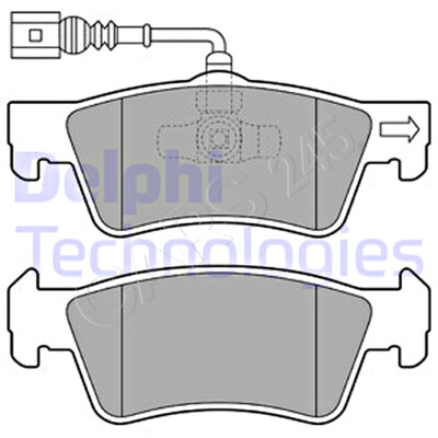 DELPHI Disc Brake Pad Set For VW Multivan T5 Transporter Caravelle ...
