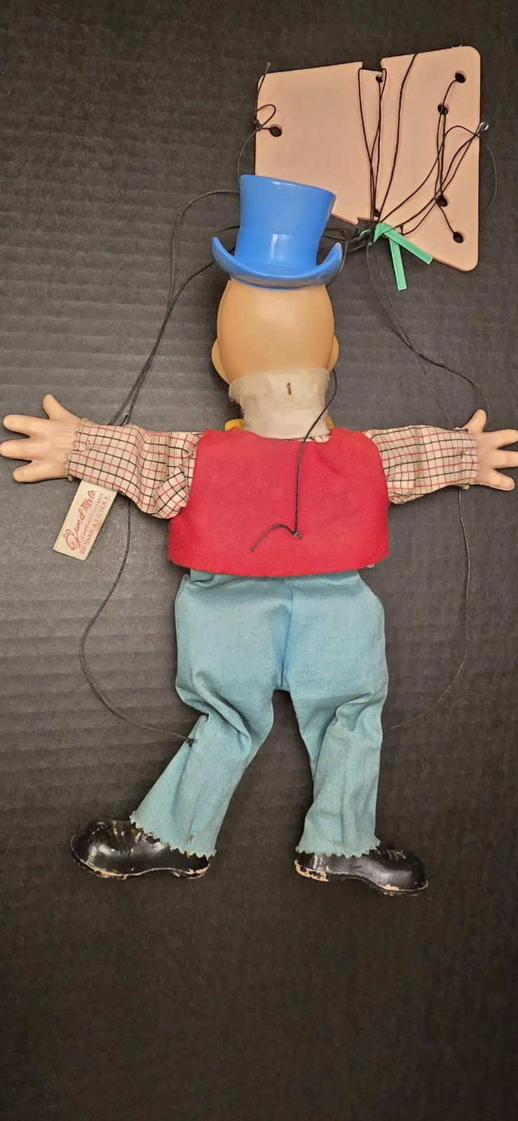 JIMINY CRICKET Marionette Puppet RARE VINTAGE Gund Disney Pinocchio Toy ...