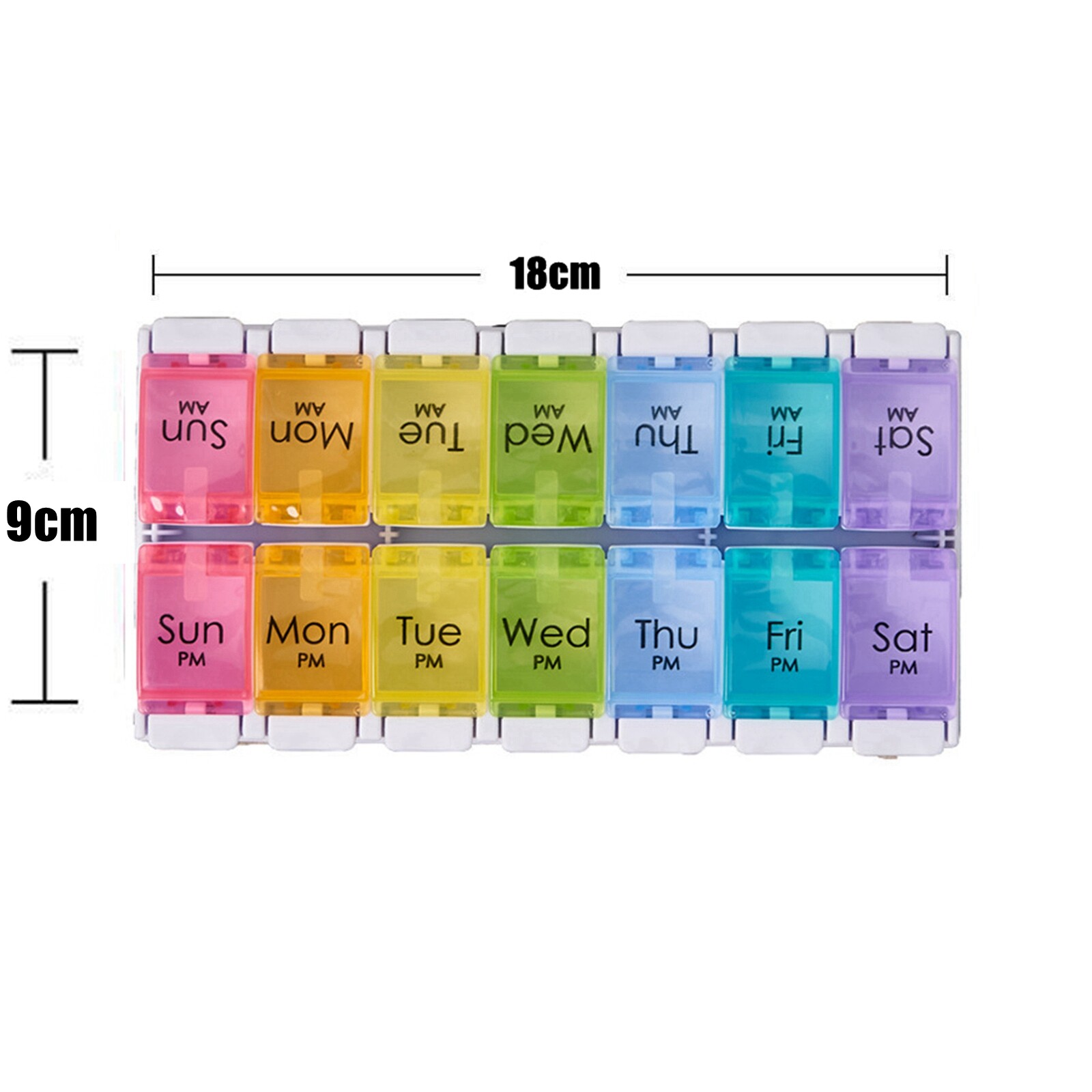 7 Day Weekly Pill Box Medicine Tablet Organizer Dispenser Container ...