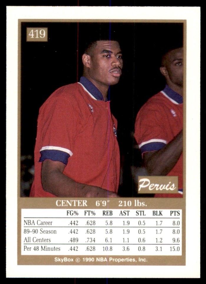 1990-91 SkyBox Pervis Ellison Washington Bullets #419 | eBay