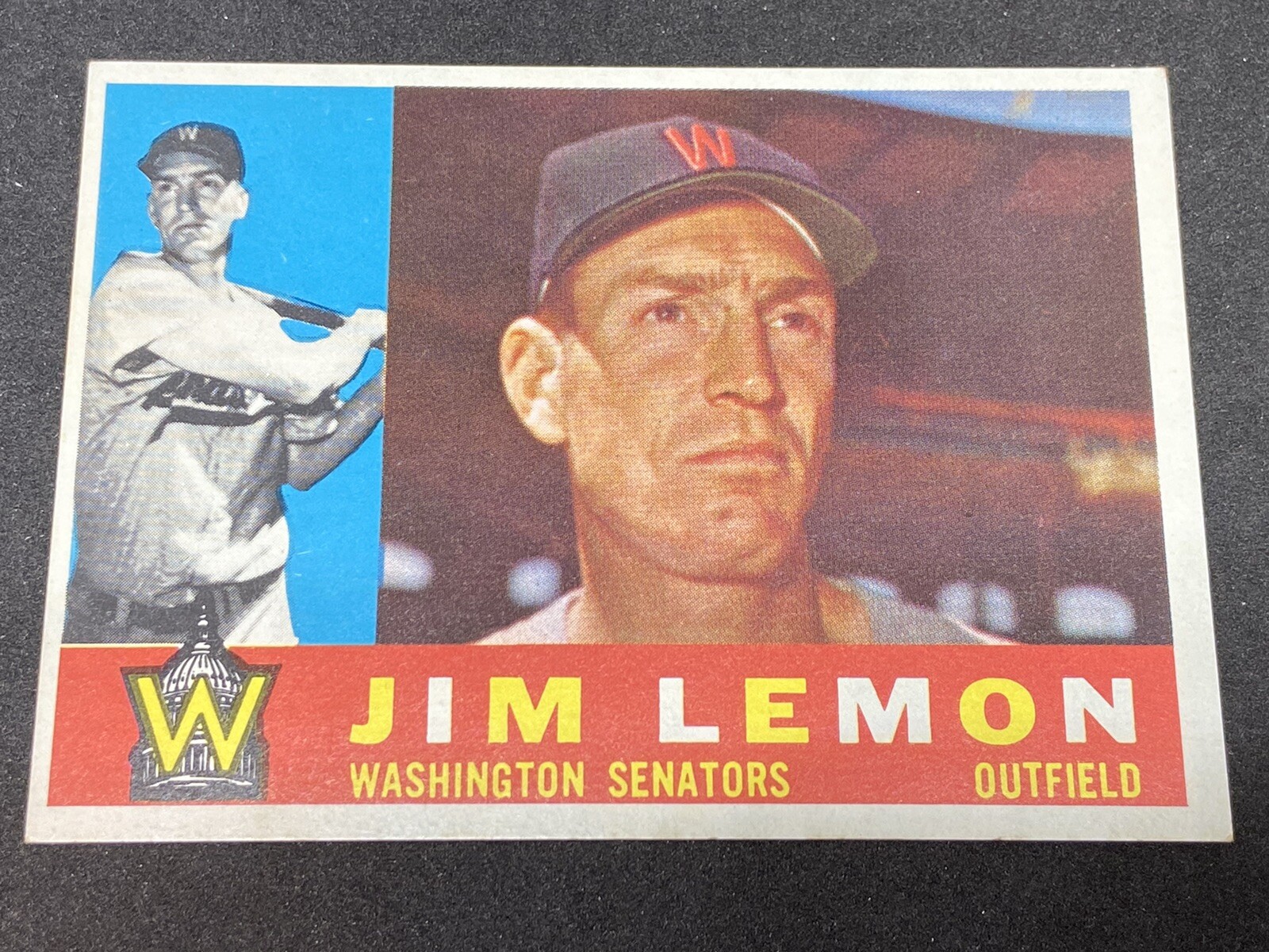 1960 Topps Baseball #440 Jim Lemon Washington Senators Cream/White Back ...