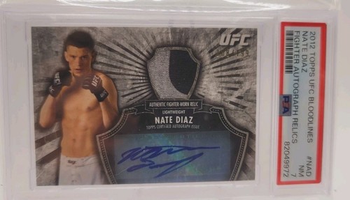 2012 Topps UFC Bloodlines NATE DIAZ Patch Autograph PSA 7 #D 108/199 | eBay