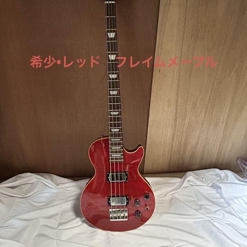 Rare Grassroots Les Paul Bass Flame Maple Red Safe delivery from Japan ...