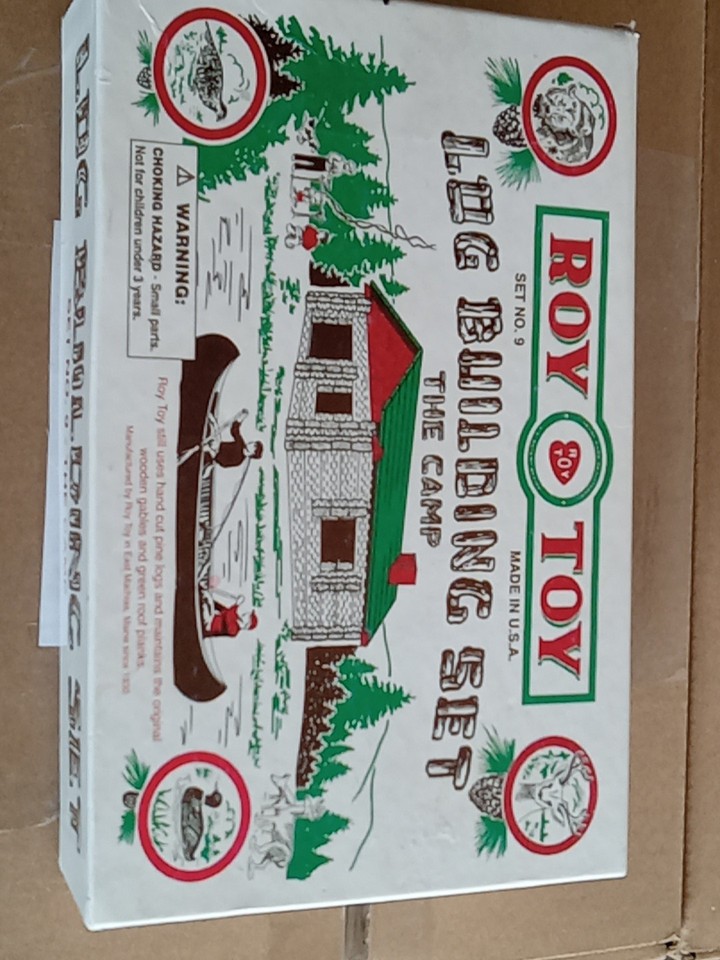 Roy Toy Log Building Set The Camp Complete Set No. 9 Wooden USA Made | eBay