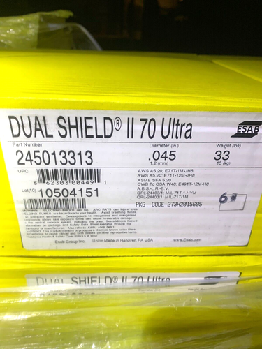 ESAB Dual Shield II 70 Ultra 245013313 E71T Welding Wire Spool .045 ...