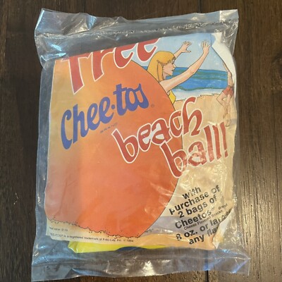 Vintage Sealed Bag 1984 Inflatable CHEETOS Brand Beach Ball Blow-Up Toy ...