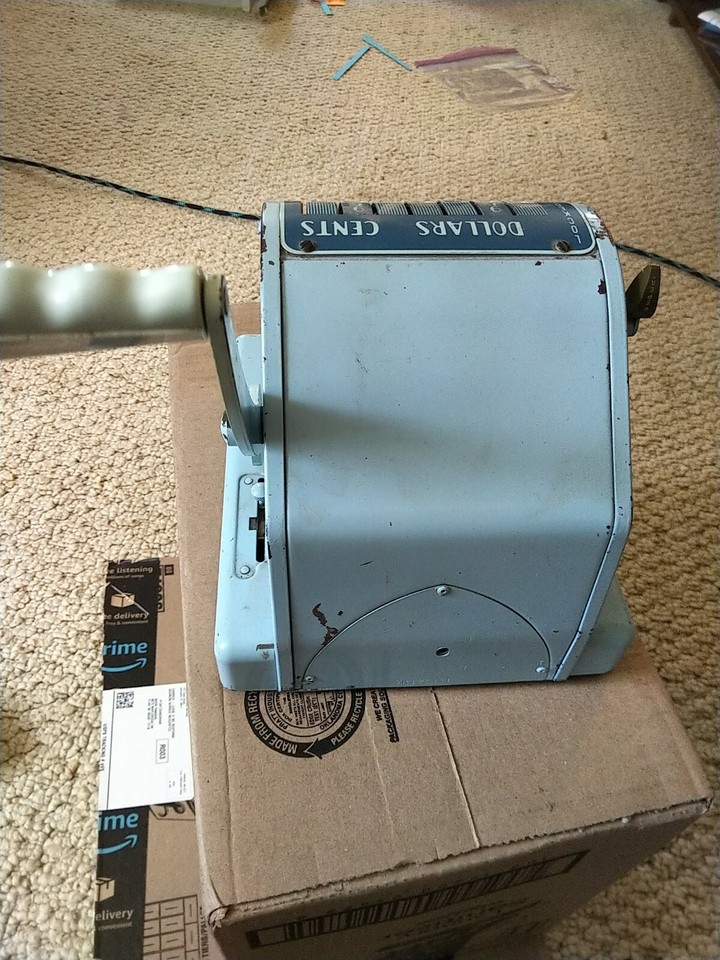 Vintage Paymaster Ribbon Writer Series Check Machine Light Blue | eBay