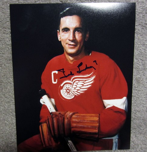 TED LINDSAY Detroit Red Wings Signed AUTOGRAPHED 8x10 Photo COA Hall of ...