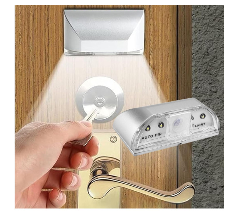 Wireless Motion Detector Keyhole Light with 4 LED Lights, Door Key ...