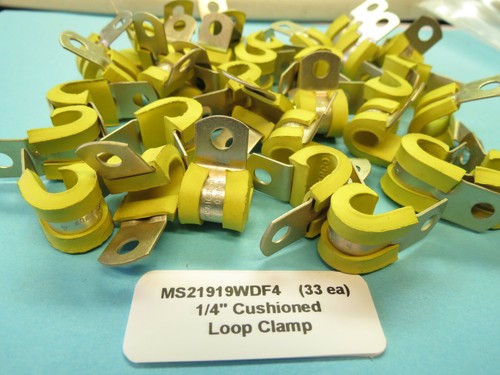 1/4” Nitrile Cushioned Loop Clamps Aircraft Adel UMPCO MS21919WDF4 (33 ...