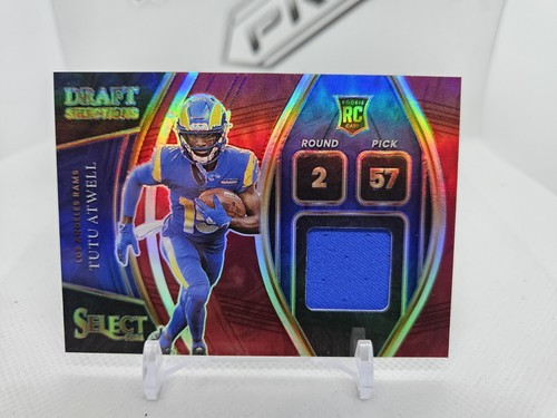 Tutu Atwell 2021 Select Draft Selections Rookie Patch Red Prizm SP RAMS ...