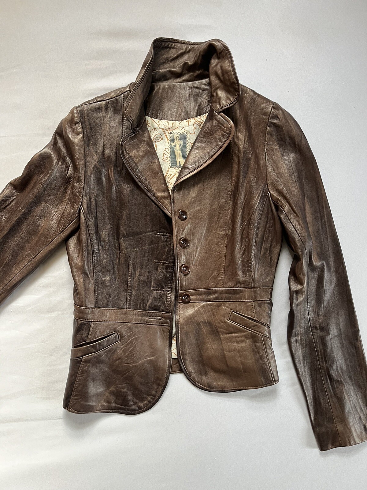 Vintage Burning Torch Leather Jacket - Gem
