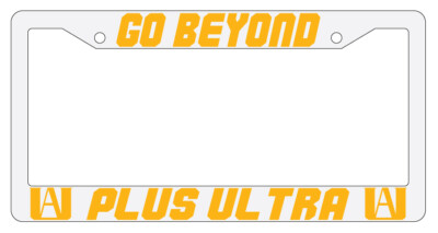Go Beyond Plus Ultra Design 2A White Plastic License Plate Frame MHA | eBay