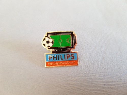 Pin's TV Télévision PHILIPS Avec l'équipe de France - ballon de foot ...