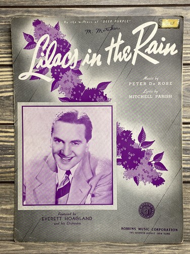 Vintage Sheet Music Lilacs In The Rain 1939 Peter DeRose Mitchell ...