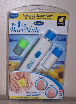 PedEgg Bare Nails Electronic Nail Care System- Shape, Smooth, Buff ...