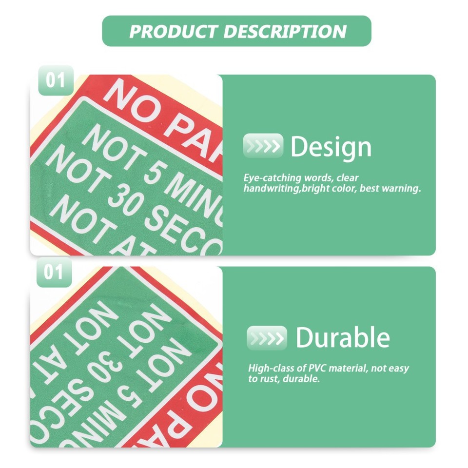 2 Pcs Car Warning Sign Handicapped Parking Reminder Stickers Decals | eBay