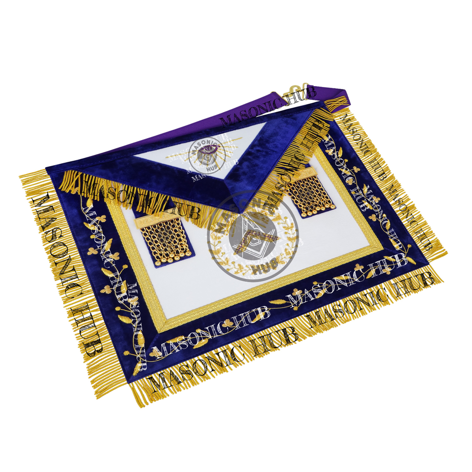 Masonic Grand Lodge Worshipful Master Regalia Set – Hand Made Lambskin ...