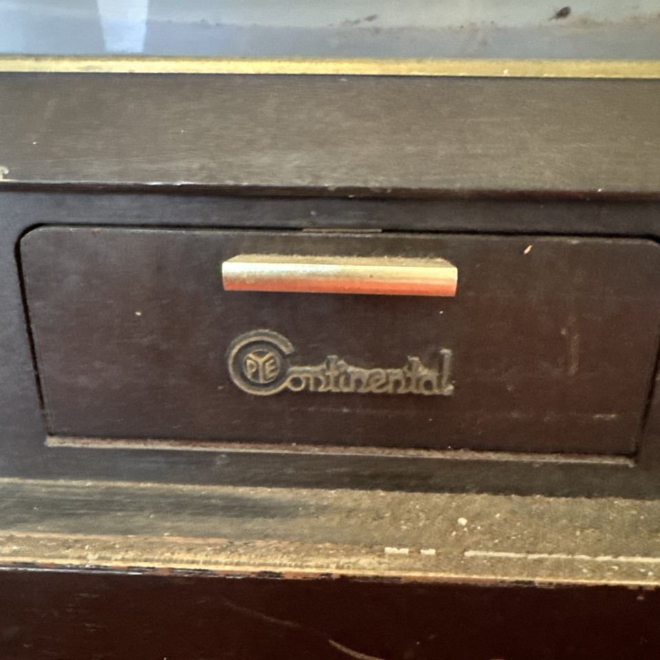 Vintage pye continental television - cathode ray tube TV set 1950s ...