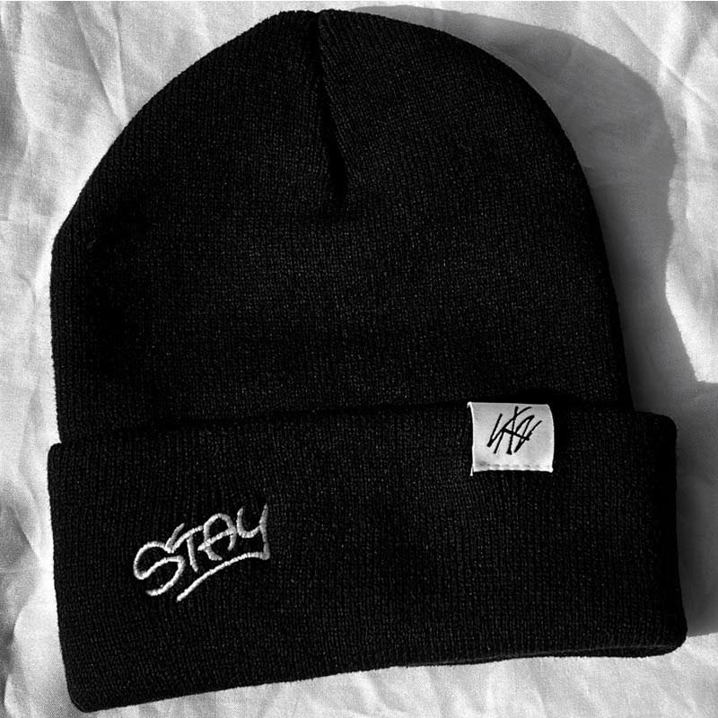 Stray Kids Bang Chan SKZ Wool Knit Hat Embroidered Pullover Warm Cap ...