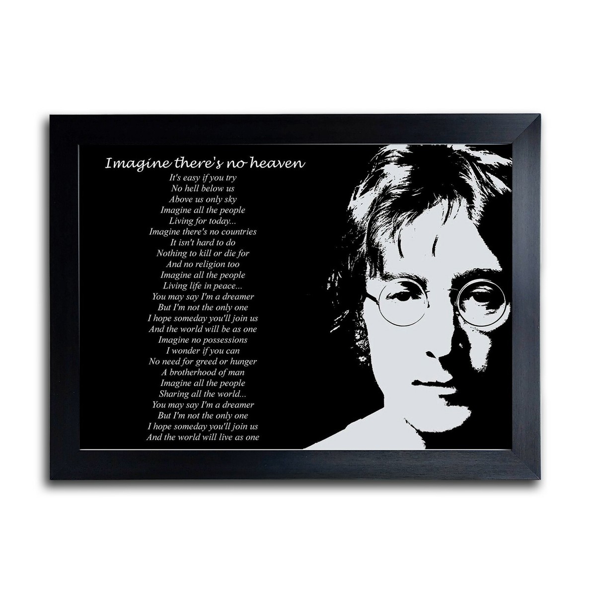 Imagine Lyrics Poster