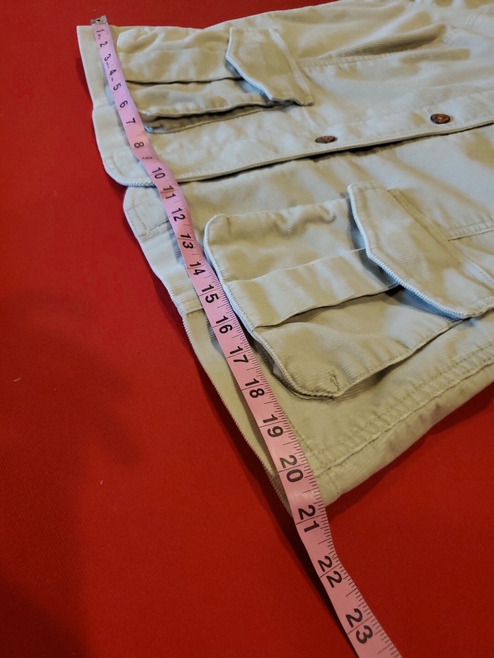 Eddie Bauer Corduroy Light Beige Jacket Coat Pockets Casual Button ...