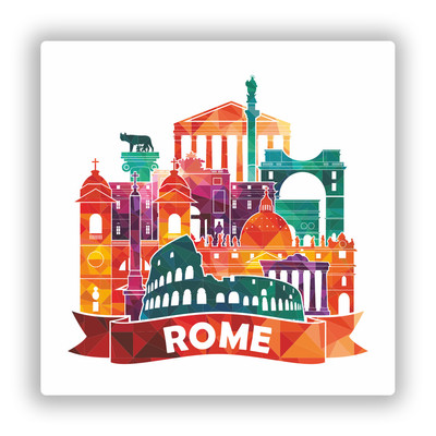 2 x Rome Skyline Vinyl Stickers Travel Luggage #7888Â | eBay UK