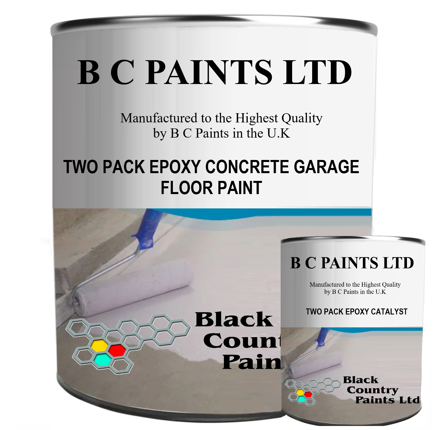 2k Epoxy Floor Paint 3 in 1 Primes Seals and Protects Heavy Duty Two ...