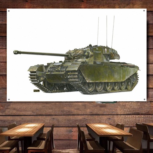 Centurion Mk.I British MBT Wall Art Decor Banner & flag Military Panzer ...