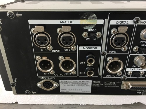 SONY PCM-7010 High-End Professional DAT-Recorder TimeCode - geprüft vom ...