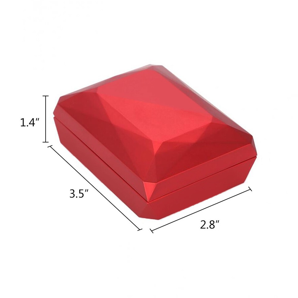 10PC LED light Jewelry Box Necklace Pendant Ring Stroage Holder for ...