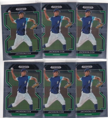LOT (6) 2022 PRIZM DRAFT RC JACKSON COX COLORADO ROCKIES ROOKIE ...