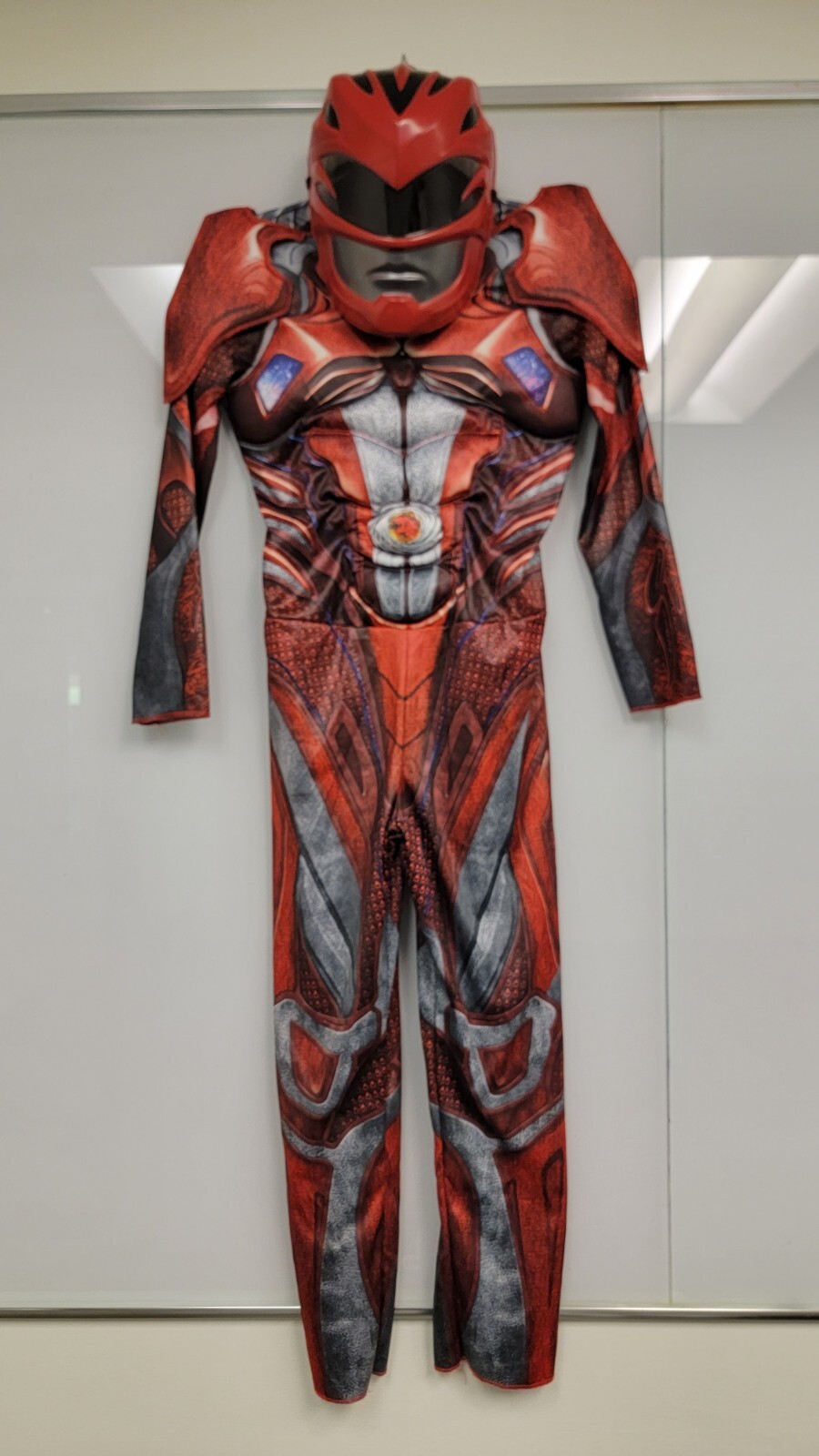 2017 Power Rangers Movie - Red Ranger Kids Costume Si… - Gem