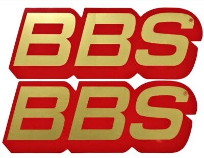 Authentic BBS Wheels Large Red & Gold BBS Logo Decals {2} | Aftermarket ...