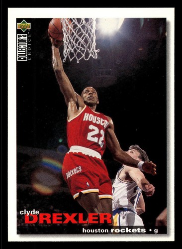 Clyde Drexler 1995-96 Collector's Choice #22 Houston Rockets | eBay